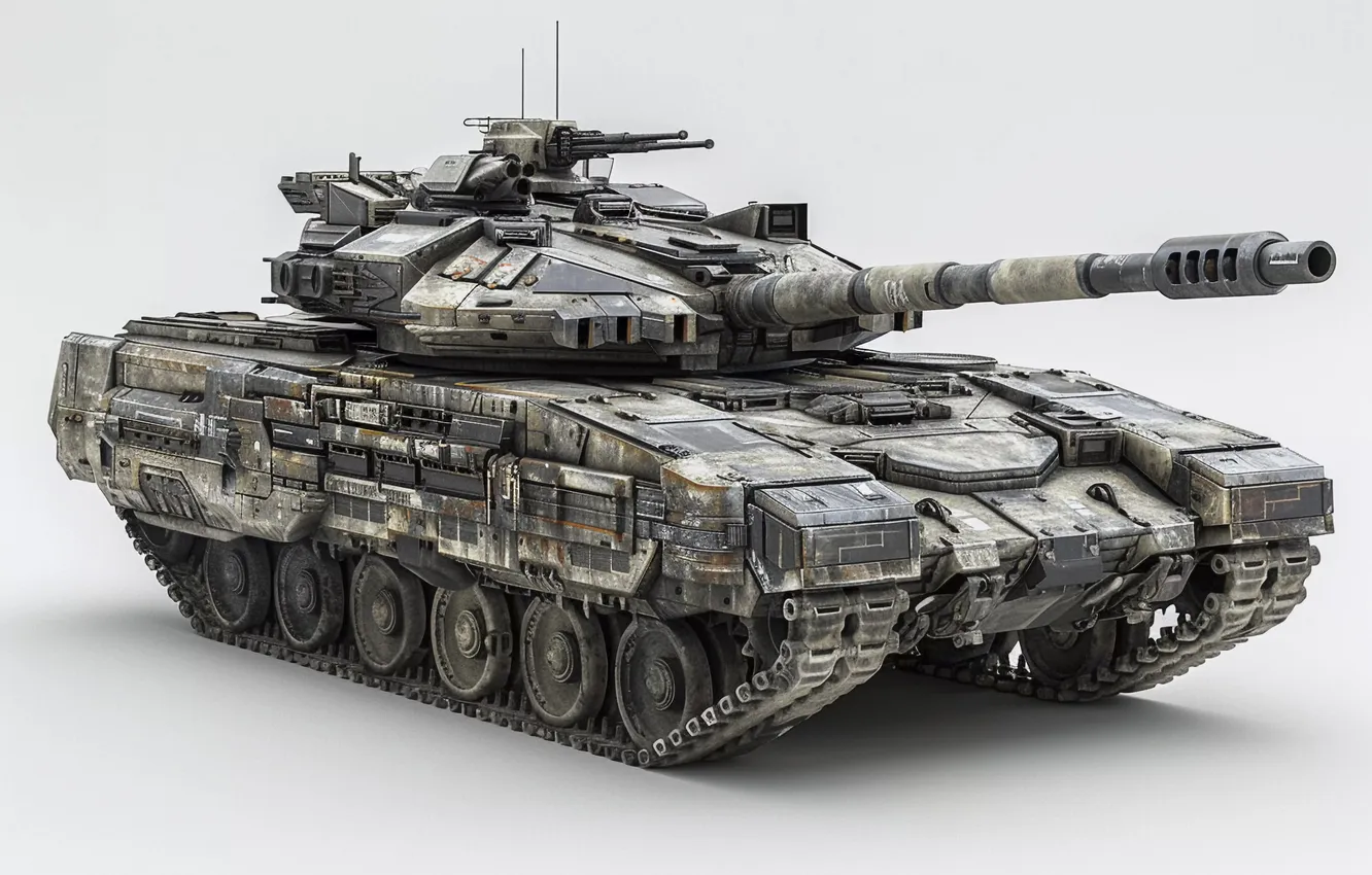 Wallpaper tank, trunk, light background, digital art, AI art, The Art ...