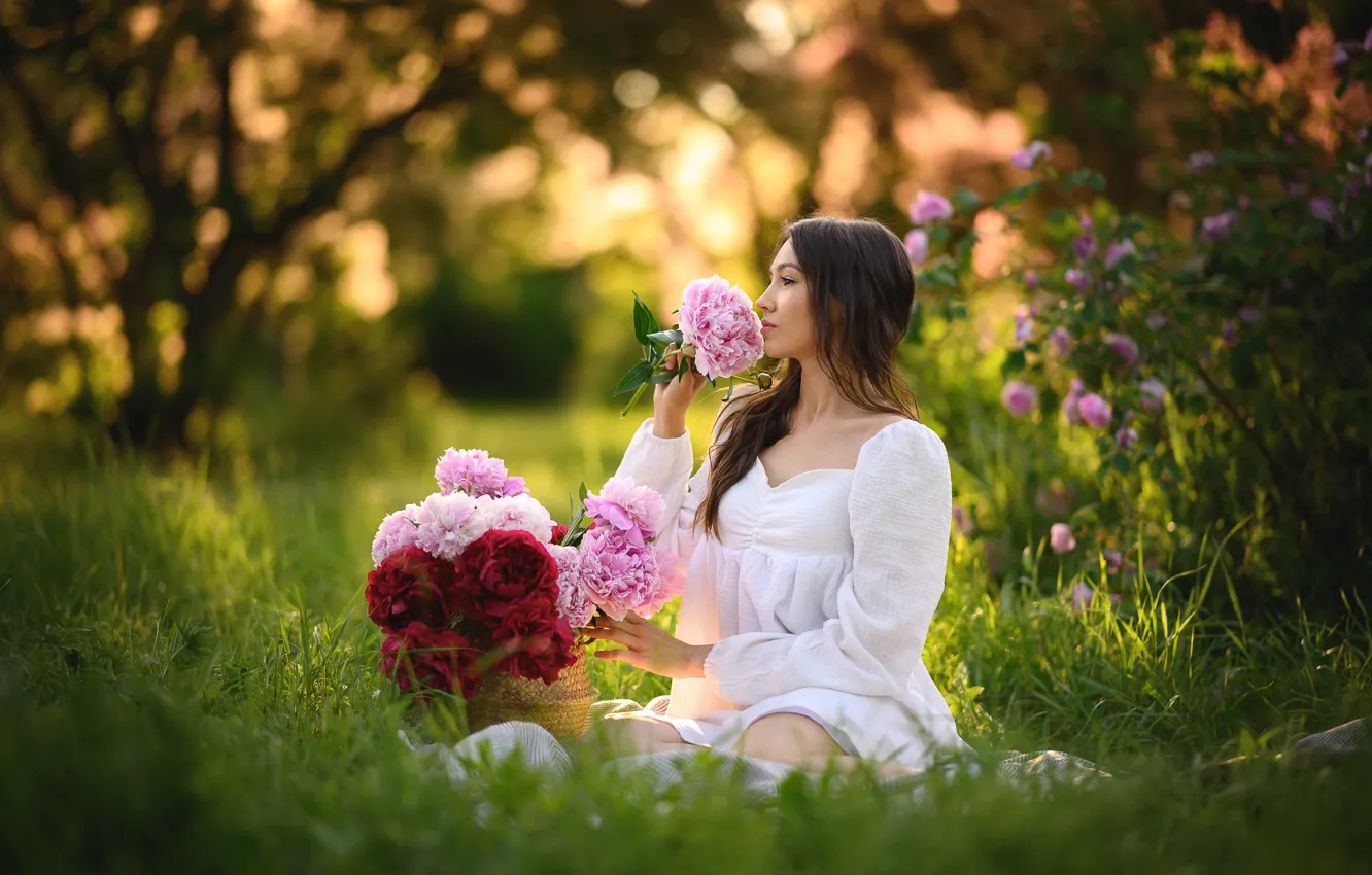 Wallpaper Summer Girl Flowers For Mobile And Desktop Section девушки