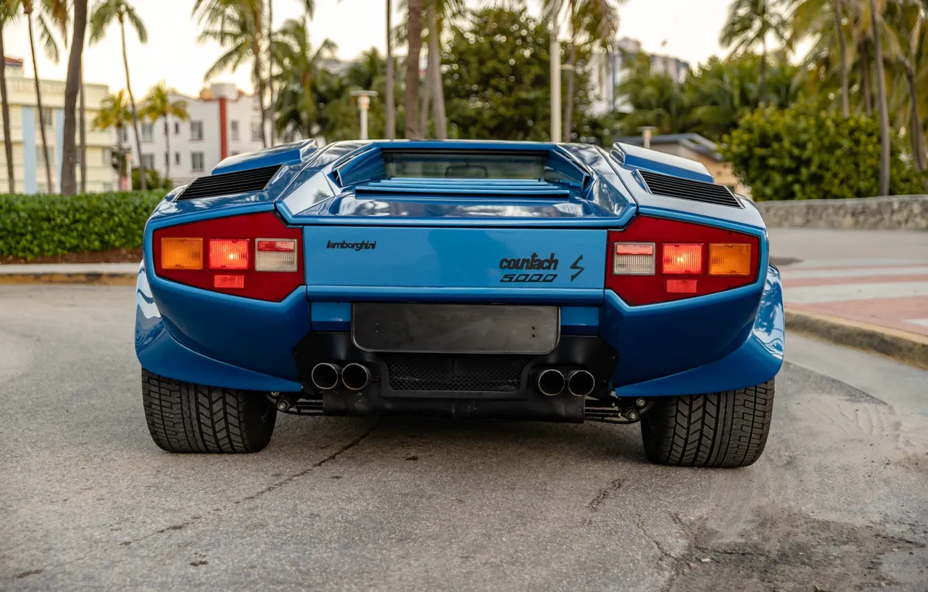Wallpaper Lamborghini, Lambo, rear view, Countach, LP5000 S ...