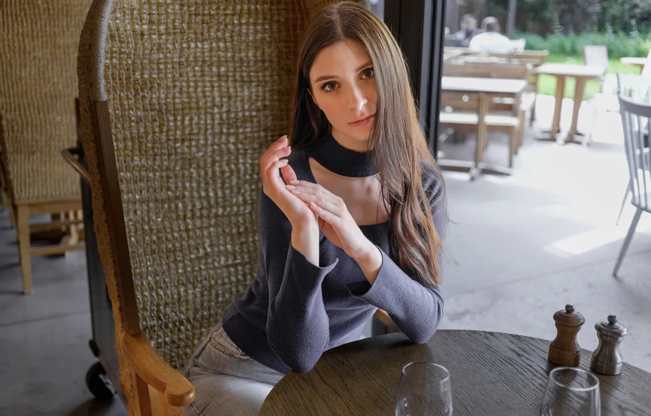 Wallpaper long hair, model, awesome, brunette, gorgeous, posing ...