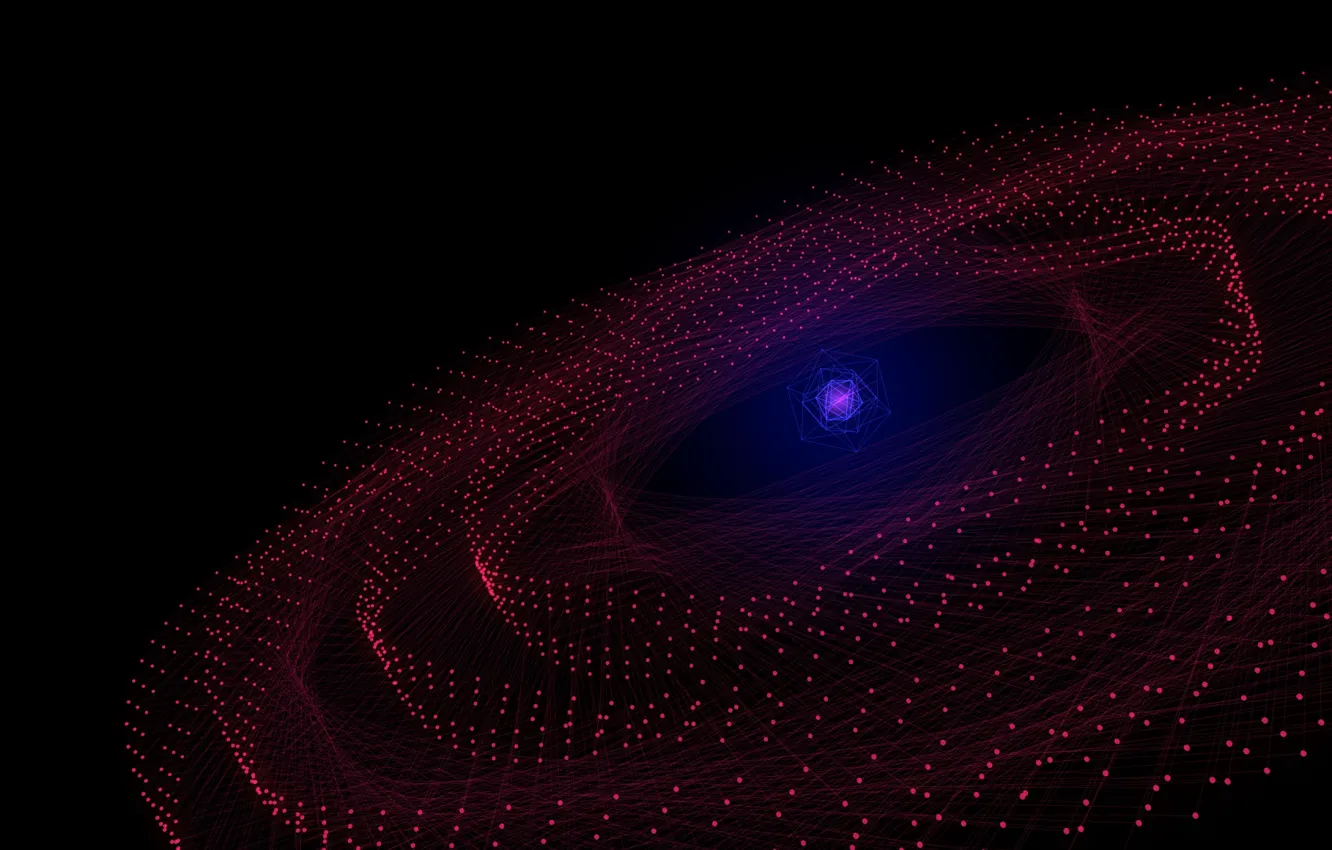 Wallpaper point, galaxy, geometry, 3d model for mobile and desktop ...