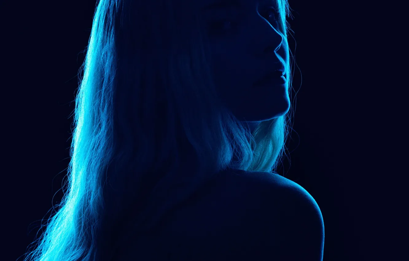 Wallpaper blue, darkness, silhouette, Alex Shaklein for mobile and ...