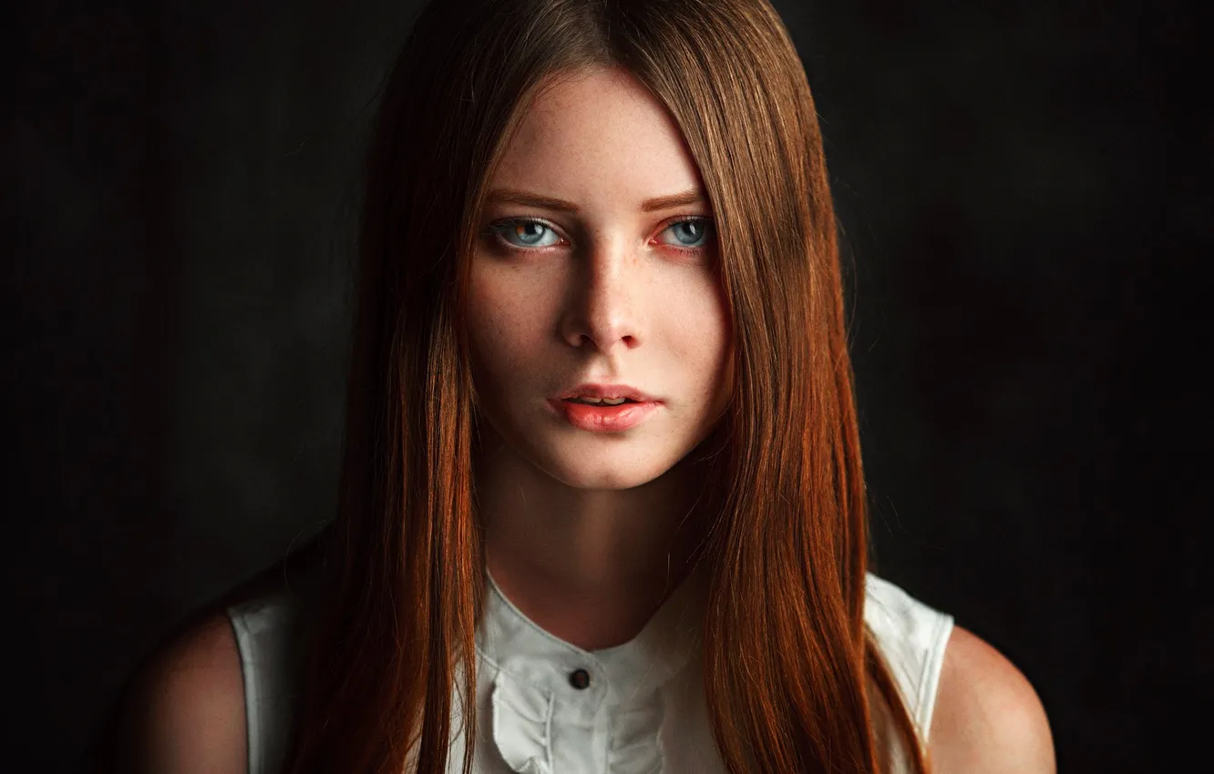 Wallpaper look, blue eyes, Elena, Paul Cherepko, Portrait photography ...