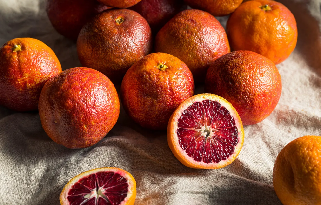 Wallpaper light, Board, oranges, fabric, shadows, halves, a lot, red ...