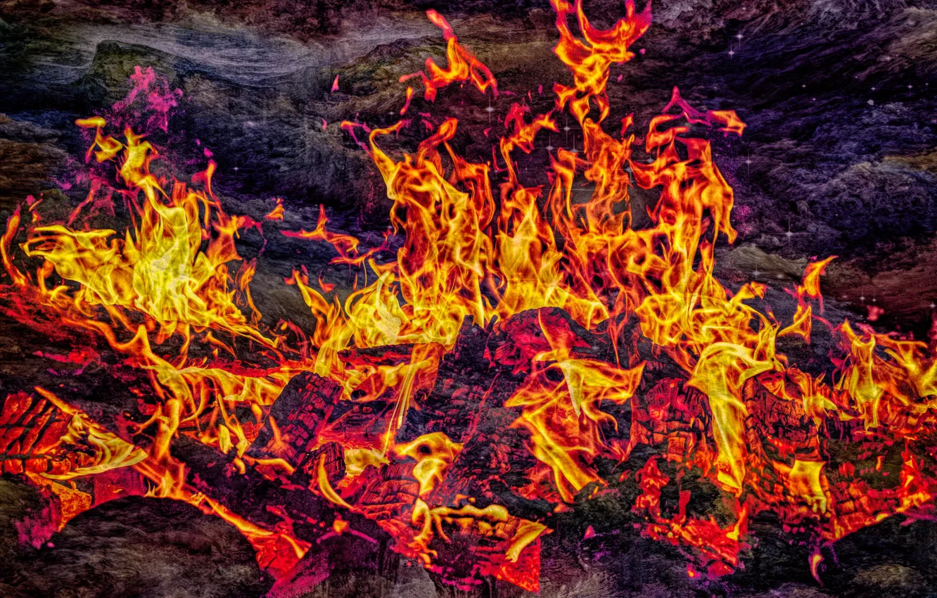 Wallpaper Fire, Photoshop, Filter images for desktop, section природа ...