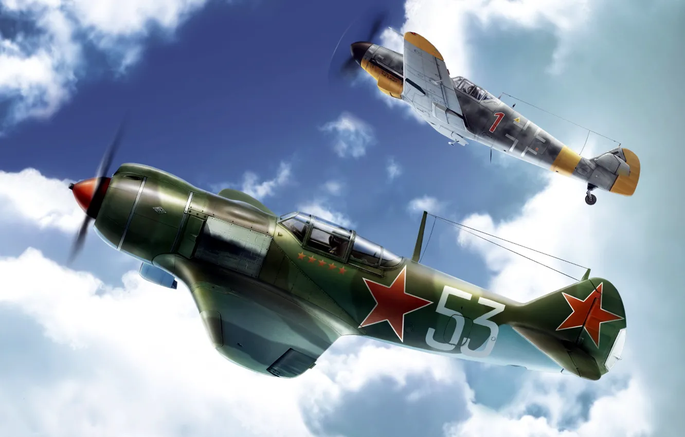 Wallpaper the plane, Lavochkin, The-5 for mobile and desktop, section ...
