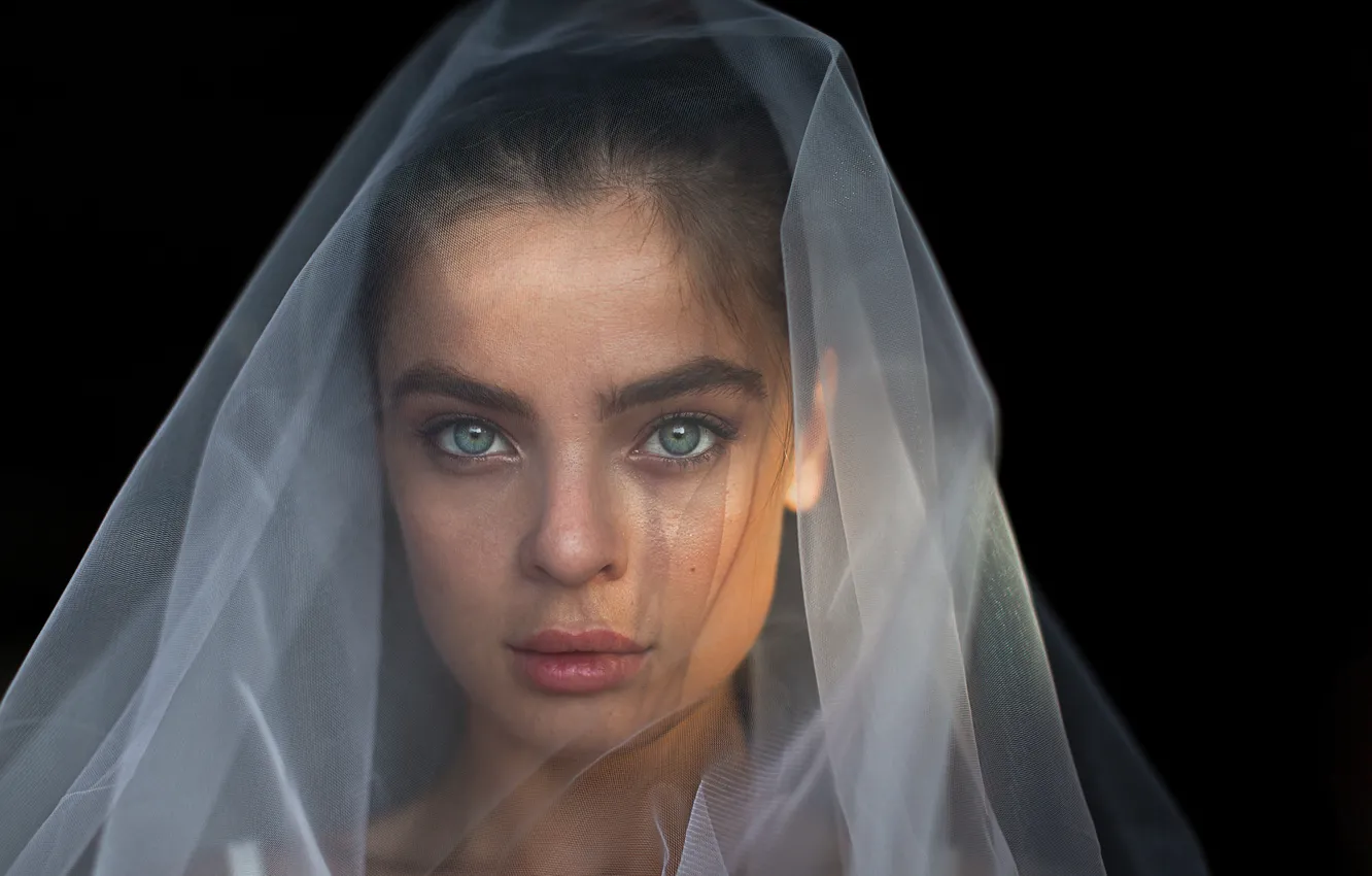 Wallpaper girl, face, model, portrait, veil, femininity, Alina, Victor ...