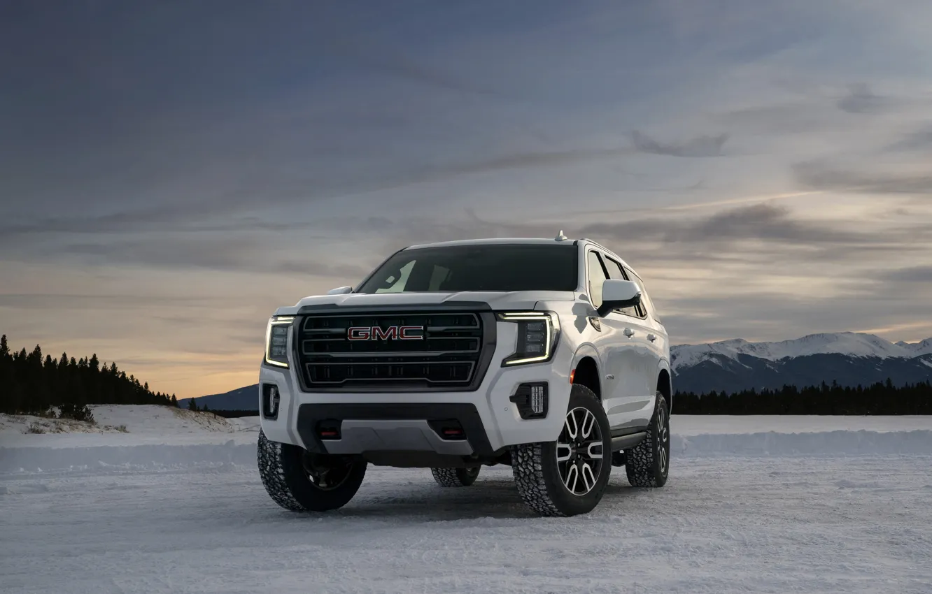 Wallpaper winter, snow, GMC, SUV, Yukon, AT4, 2020, 2021 for mobile and ...