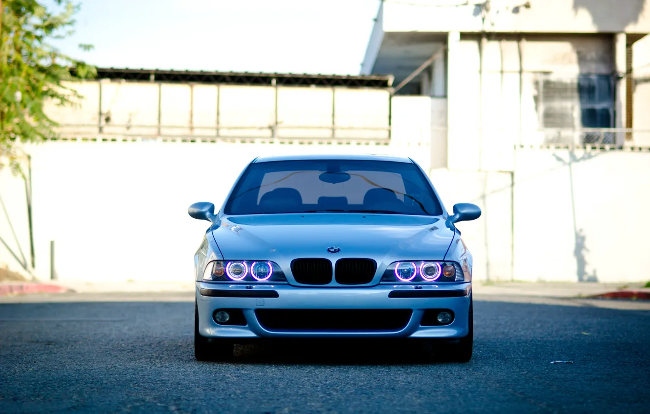 Wallpaper BMW, E39, Silver, M5, Front view for mobile and desktop ...