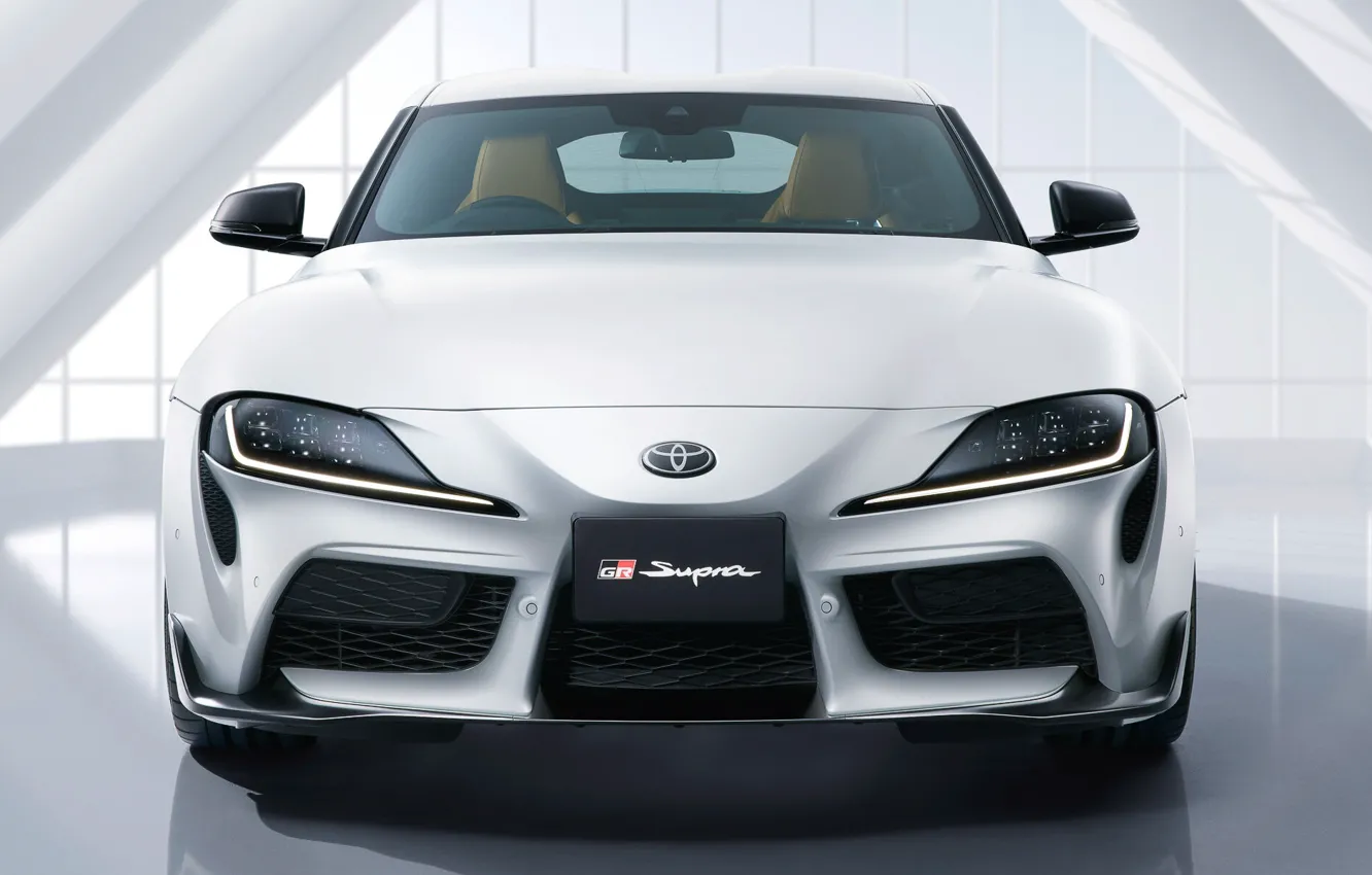 Wallpaper Toyota, front view, Supra, Matte Avalanche, White Metallic ...