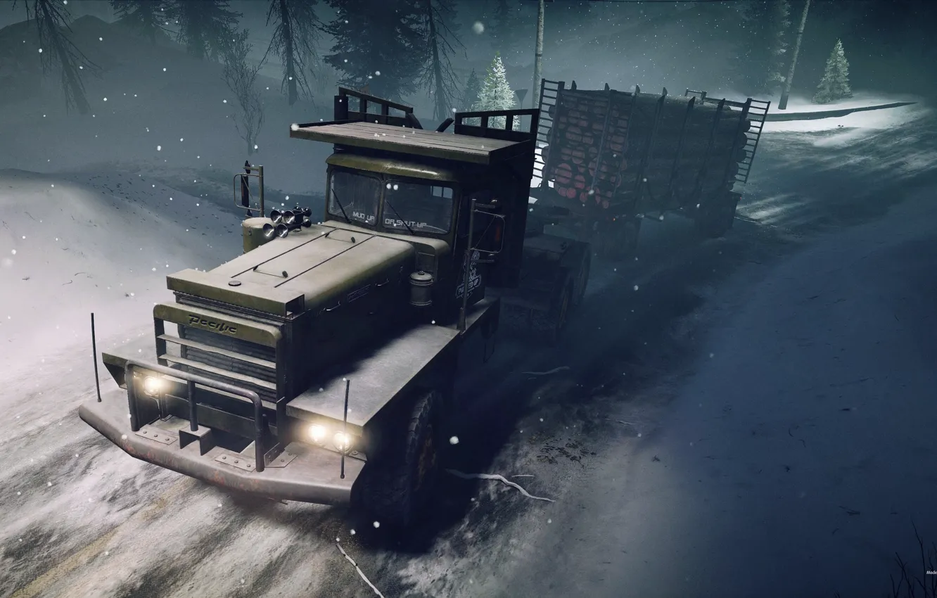 Wallpaper HDR, Alaska, Wood, Winter, Tree, Lights, Night, Snow, Street ...