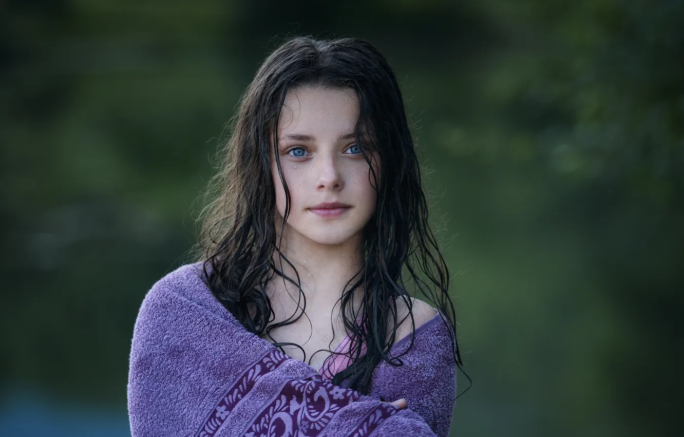 Wallpaper portrait, blue-eyed, Igor Vyushkin, Kira Kurasheva for mobile ...