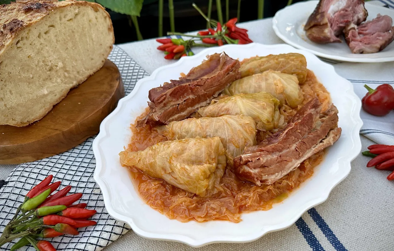 Wallpaper bread, bacon, wrap for mobile and desktop, section еда ...