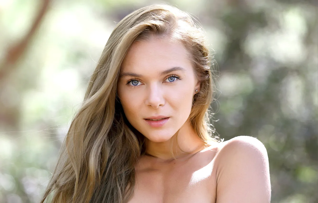 Wallpaper blue eyes, model, portrait, close up, Karissa Diamond for ...