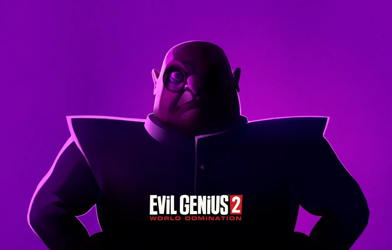 Wallpaper villain, games, purple background, Evil Genius 2 World ...