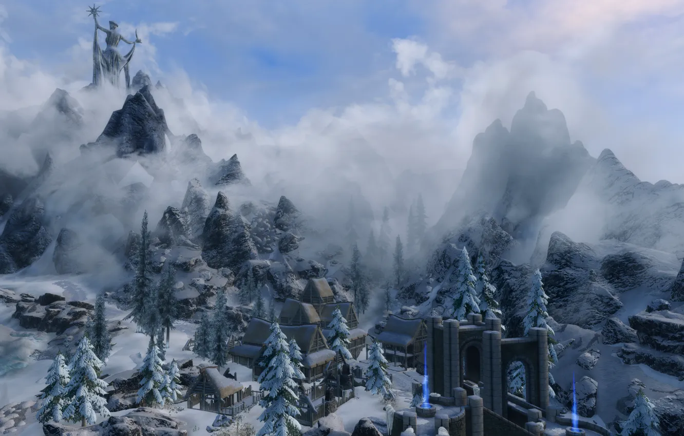 Wallpaper game, skyrim, monument, mount images for desktop, section ...