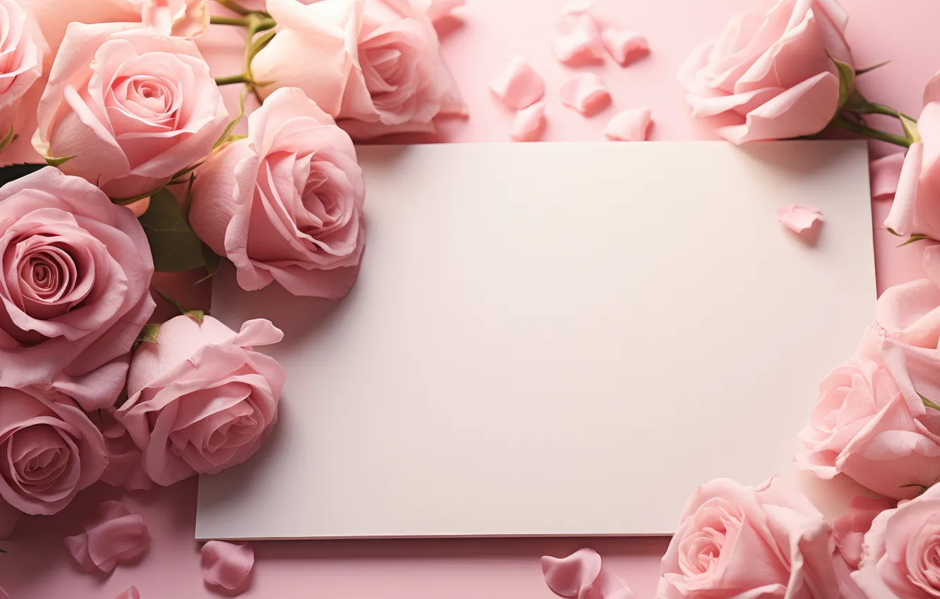 Wallpaper flowers, paper, birthday, holiday, roses, bouquet, petals ...