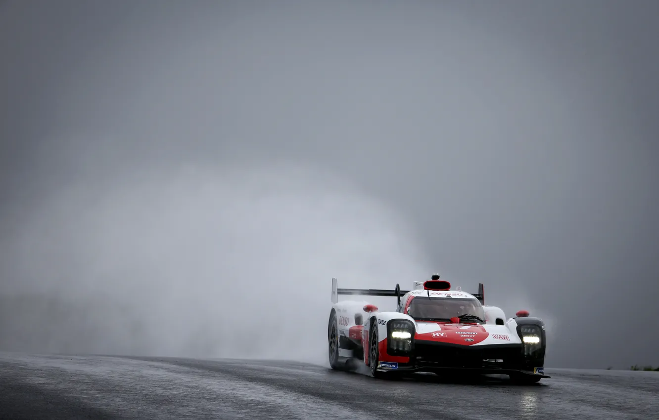 Wallpaper fog, Toyota, wet asphalt, dampness, WEC, 4WD, 2021, Gazoo ...