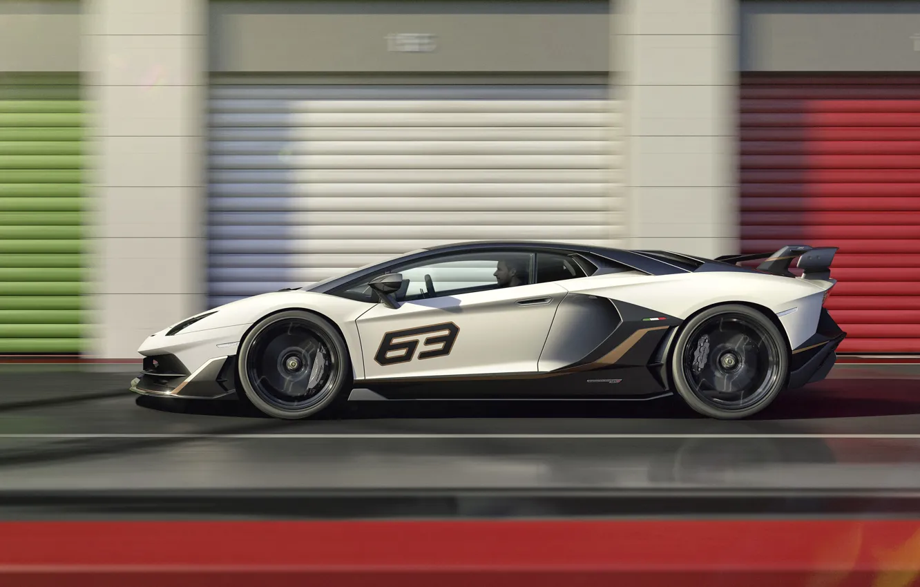 Wallpaper speed, Lamborghini, supercar, side view, 2018, Aventador ...