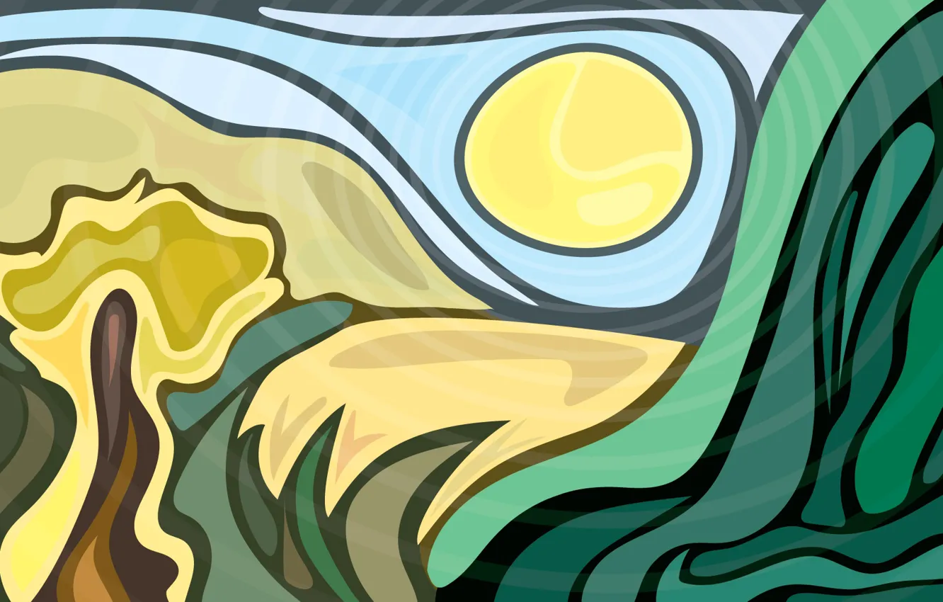 Wallpaper nature, mountain, weather, illustrator for mobile and desktop ...