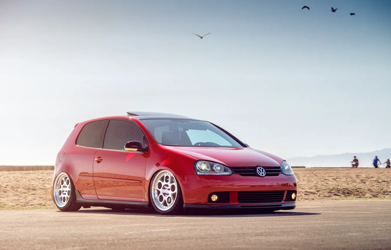 Wallpaper volkswagen, red, golf, gti, MK5 for mobile and desktop ...