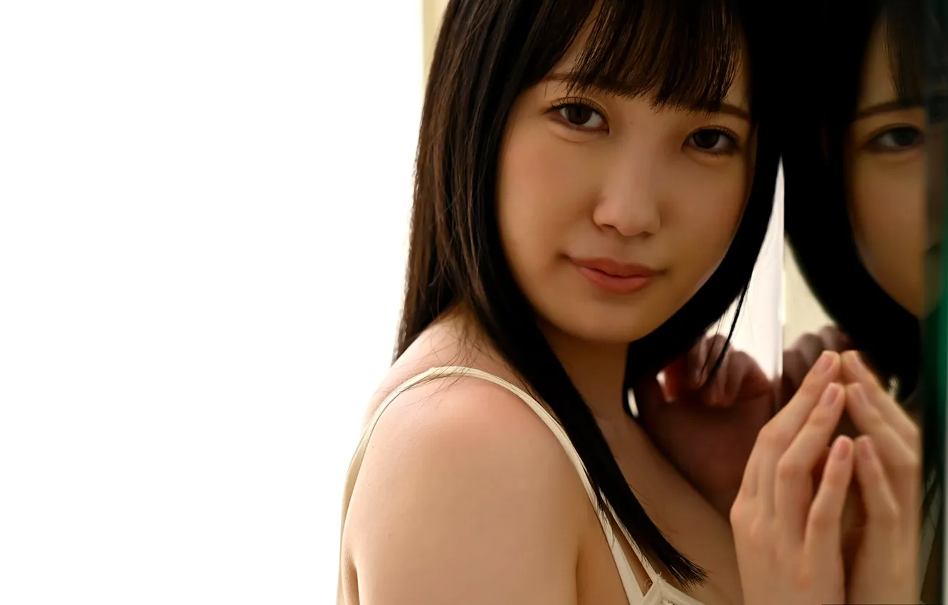 Wallpaper woman, smile, beautiful, model, pretty, reflection, asian ...