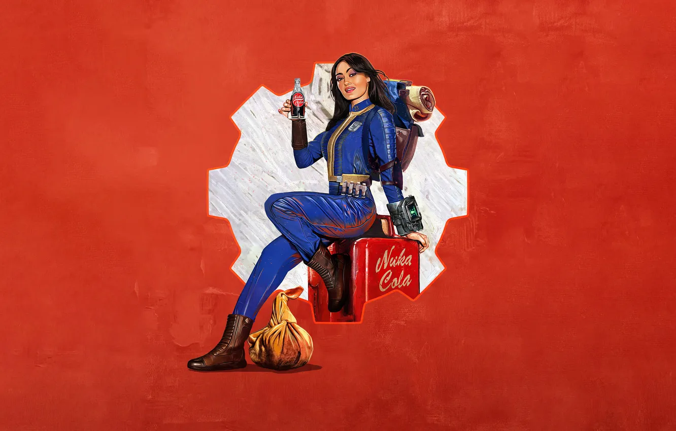 Wallpaper fiction, art, costume, the series, Fallout, poster, red ...