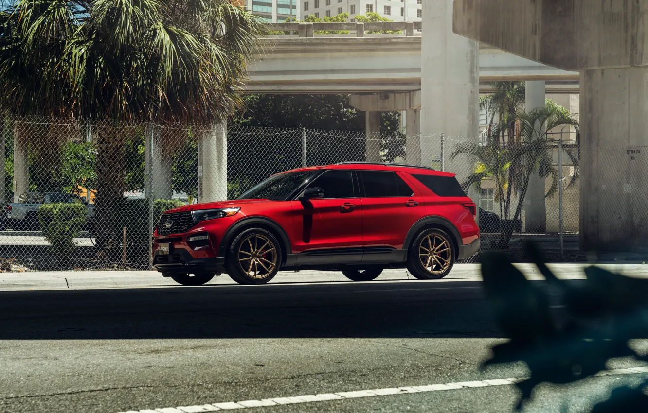 Wallpaper Red, Black, Wheels, Explorer ST images for desktop, section ...