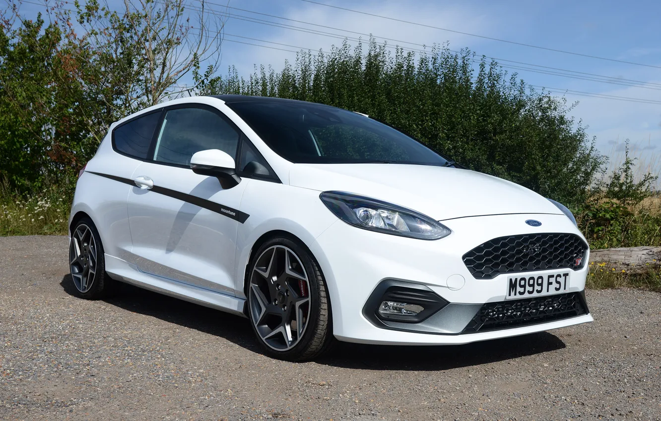 Wallpaper Ford, Front, White, Fiesta, Mountune, Fiesta ST, Mountune ...