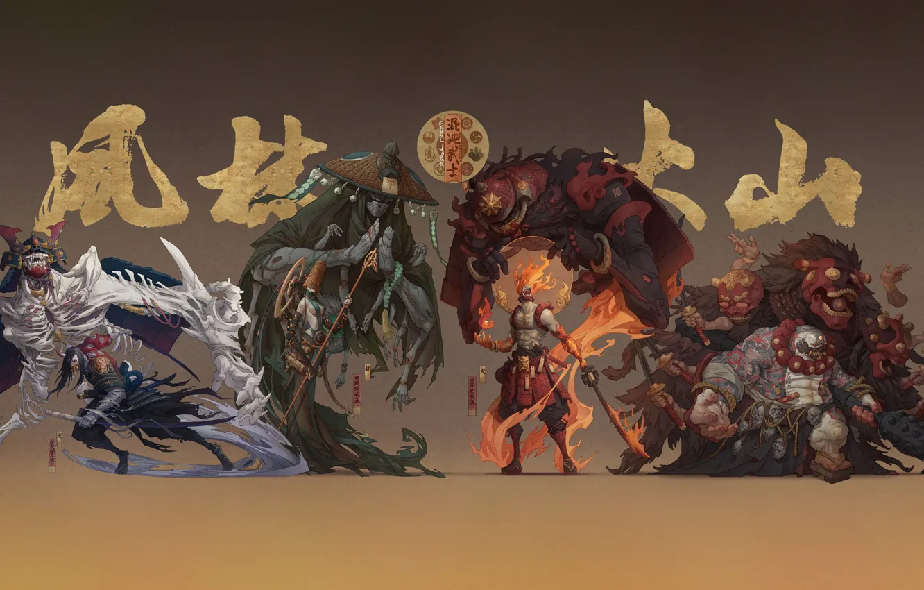 Wallpaper Monsters, Japan, Monster, Armor, Style, Warrior, Japan ...