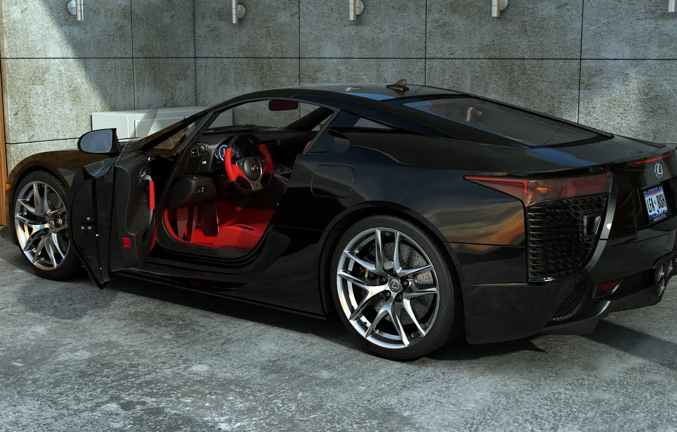 Wallpaper LFA, rear-wheel drive supercar, art, Lexus, dangeruss, Japan for mobile and desktop ...