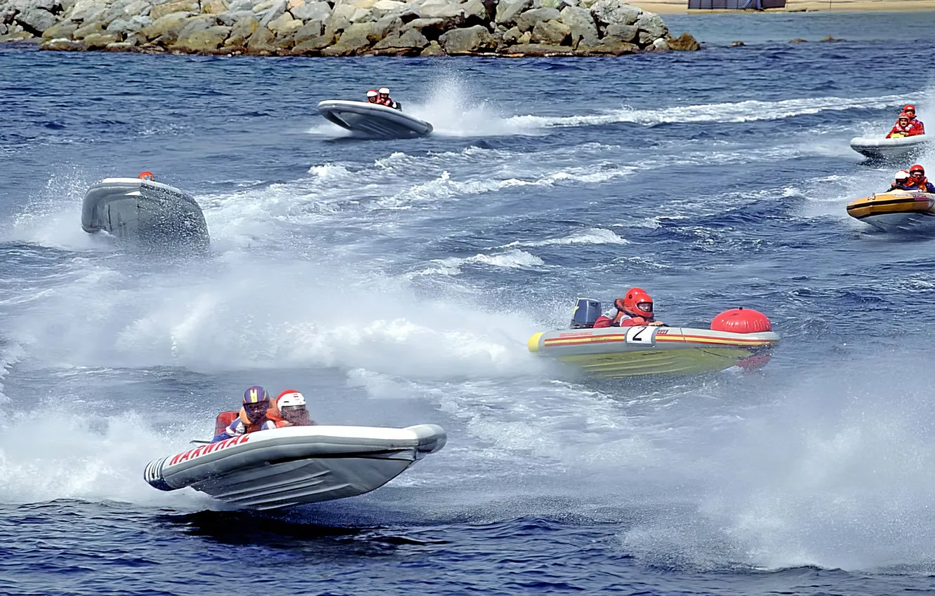 Wallpaper race, boat, speed for mobile and desktop, section спорт ...