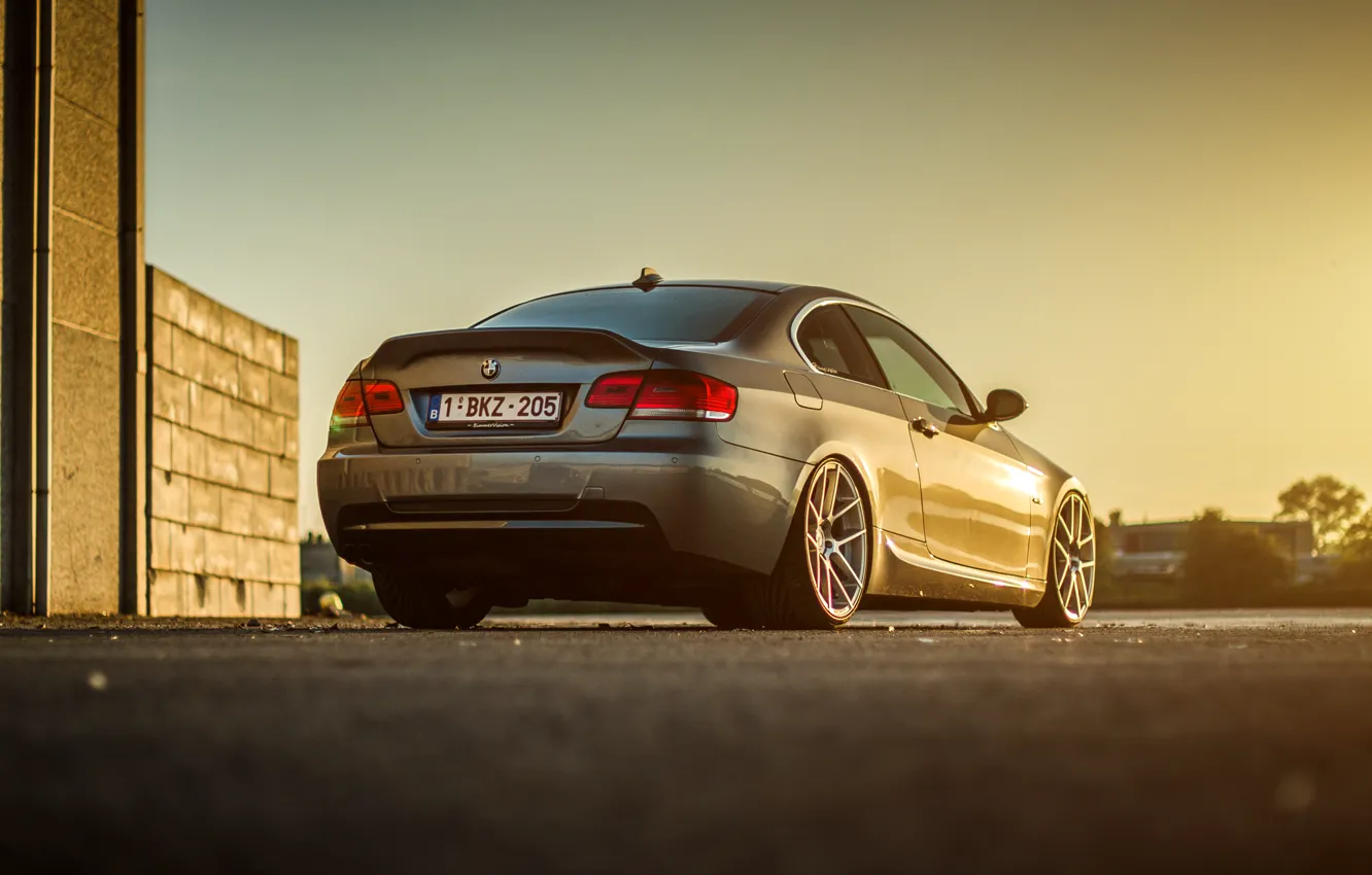 Wallpaper BMW, silver, wheels, E92, rearside images for desktop ...