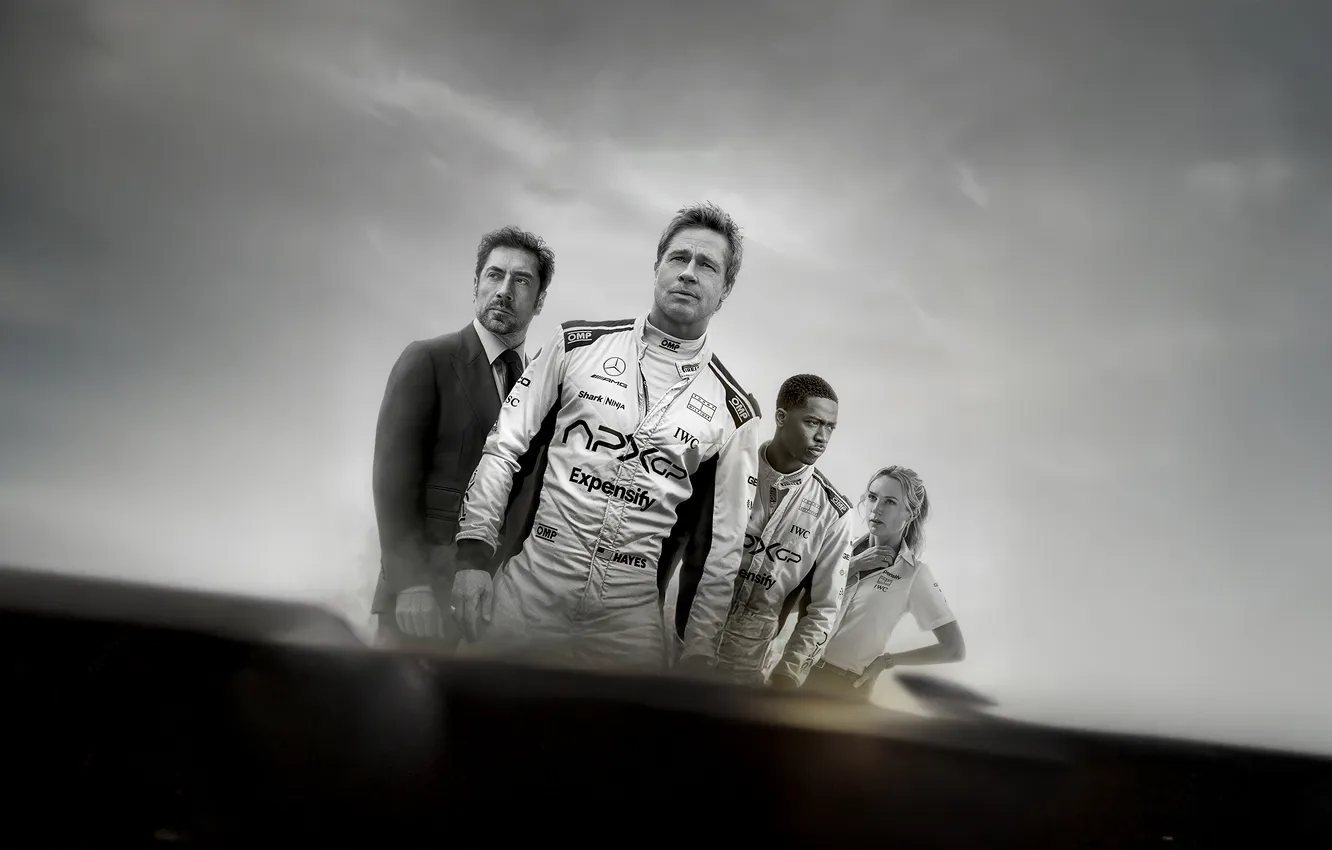 Wallpaper sport, race, black and white, Formula 1, Brad Pitt, Brad Pitt ...