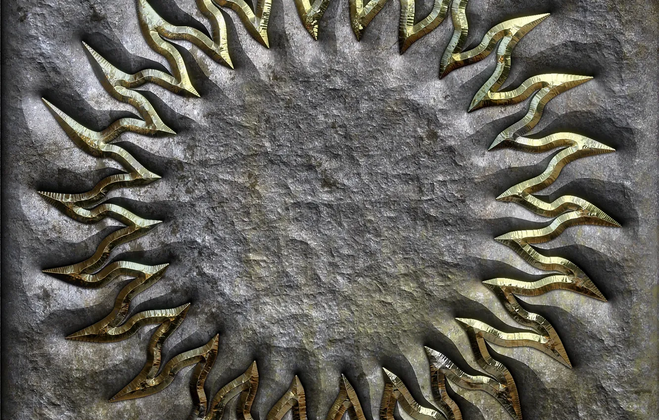 Wallpaper the sun, metal, texture, metallic, relief, foil, chasing for ...