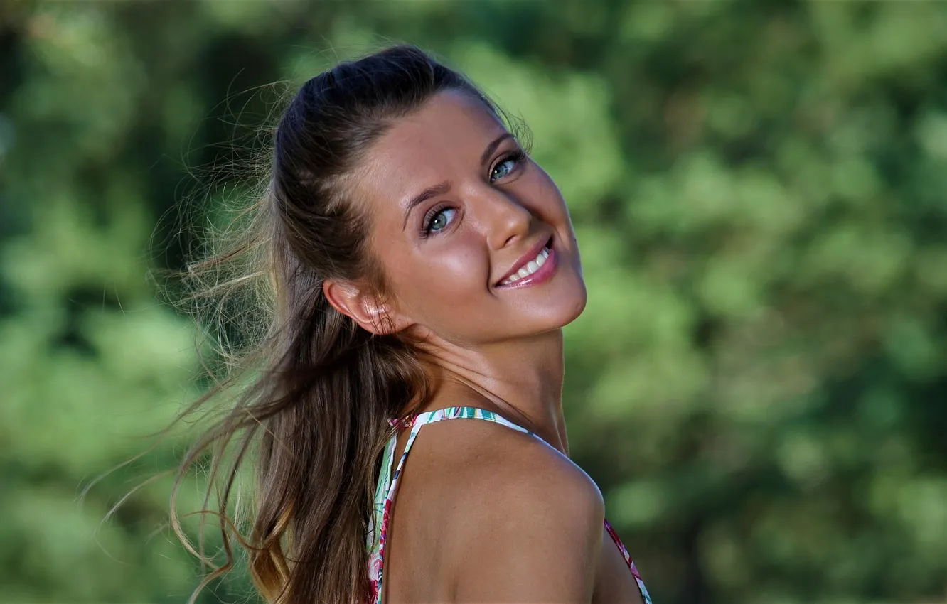 Wallpaper girl, smile, beautiful, model, look, Olga Magdebura for ...