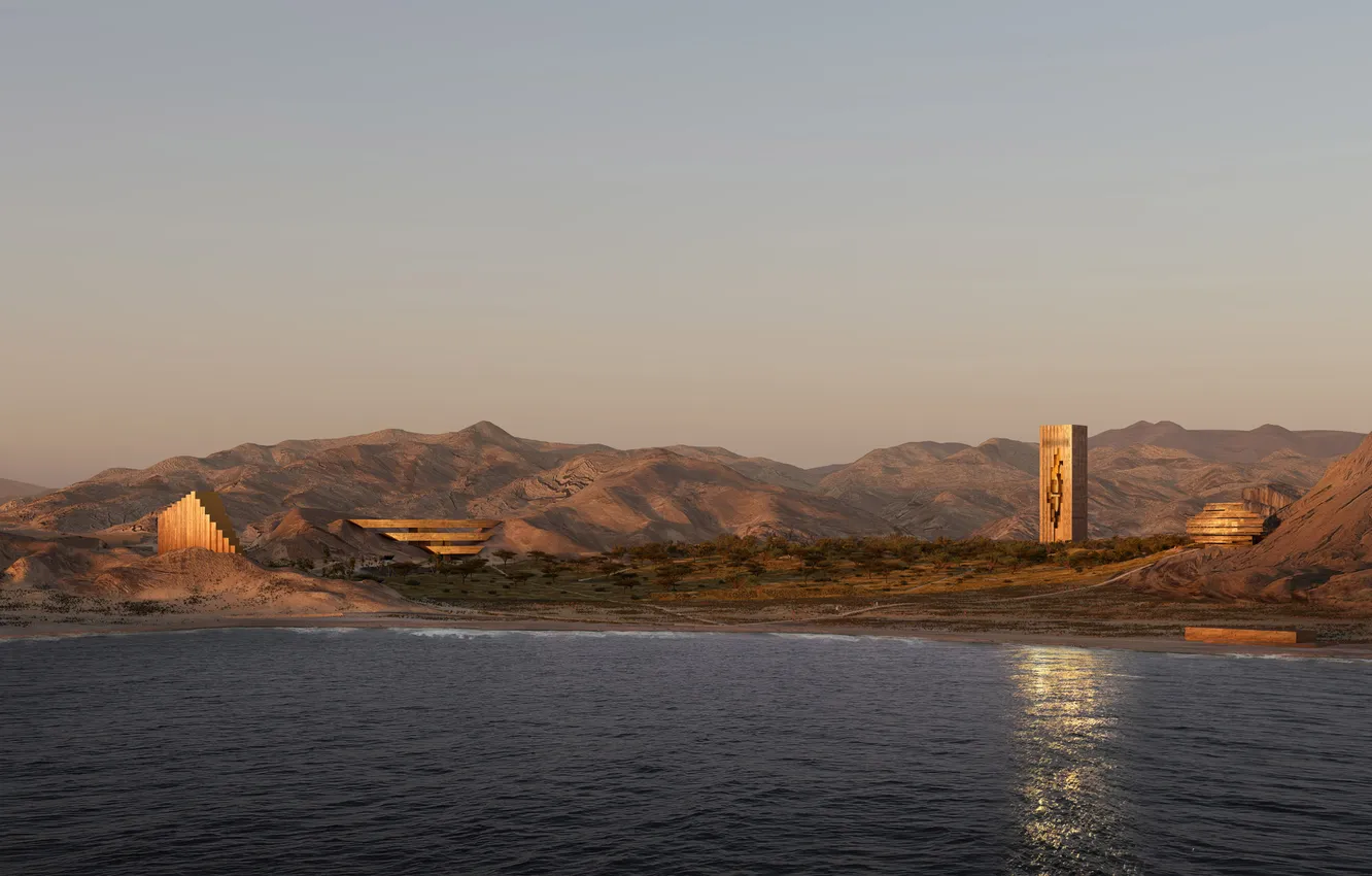 Wallpaper sea, mountains, neom, saudi arabia, zardun, your for mobile ...