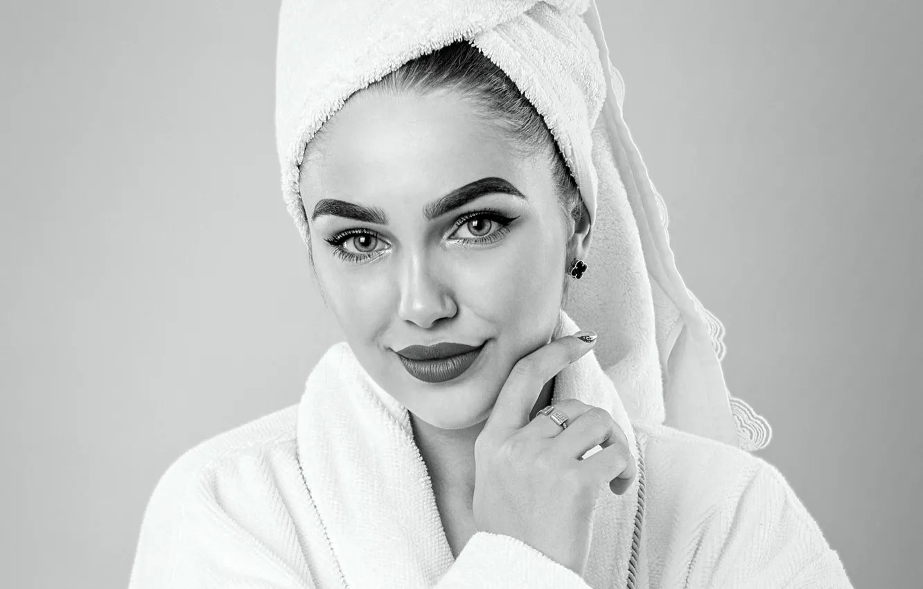 Wallpaper portrait, black and white, Sabina, Evgeny Degtev for mobile ...