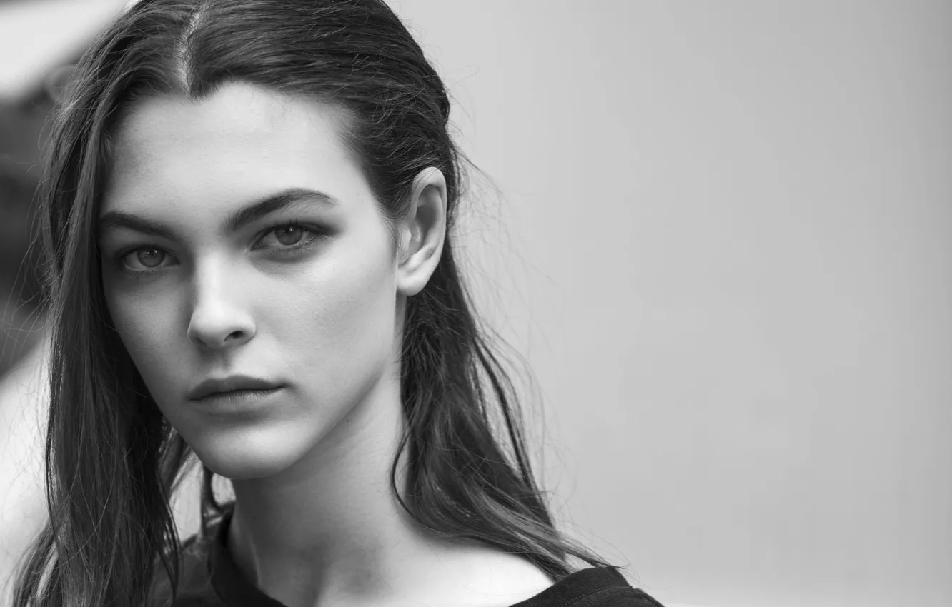 Wallpaper model, portrait, black and white, Vittoria Ceretti for mobile and desktop, section ...