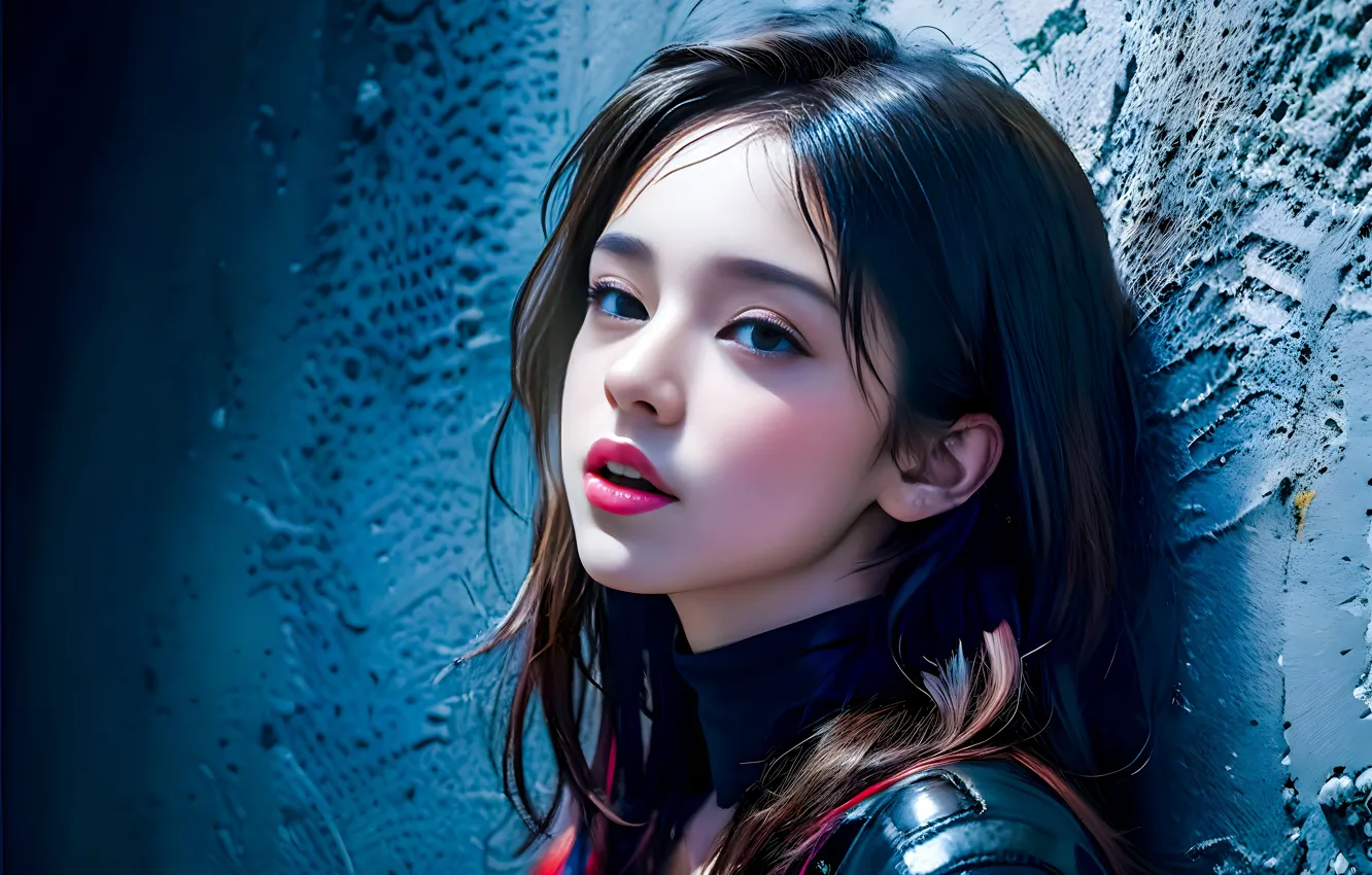 Wallpaper long hair, women, asian, digital art, Minimalism, black hair ...