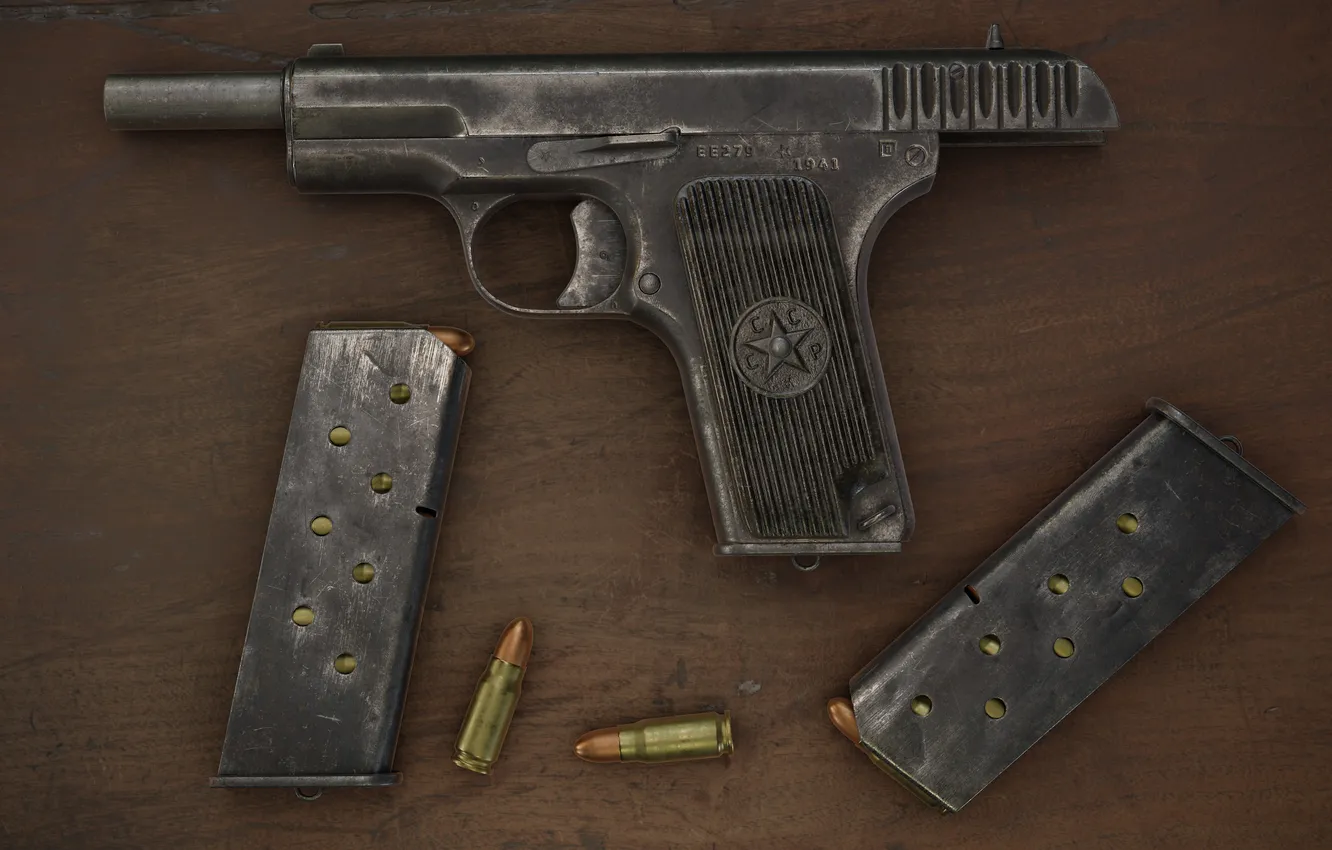Wallpaper USSR, self-loading pistol, TT-33, Fedor Tokarev, 7.62x25 mm, Anton Kunstmann for ...