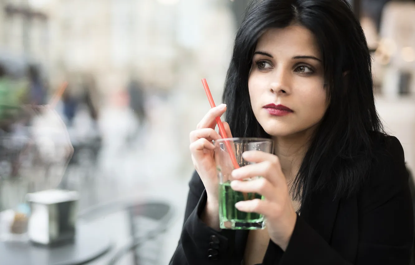 Wallpaper face, glass, model, drink, Leonella images for desktop ...