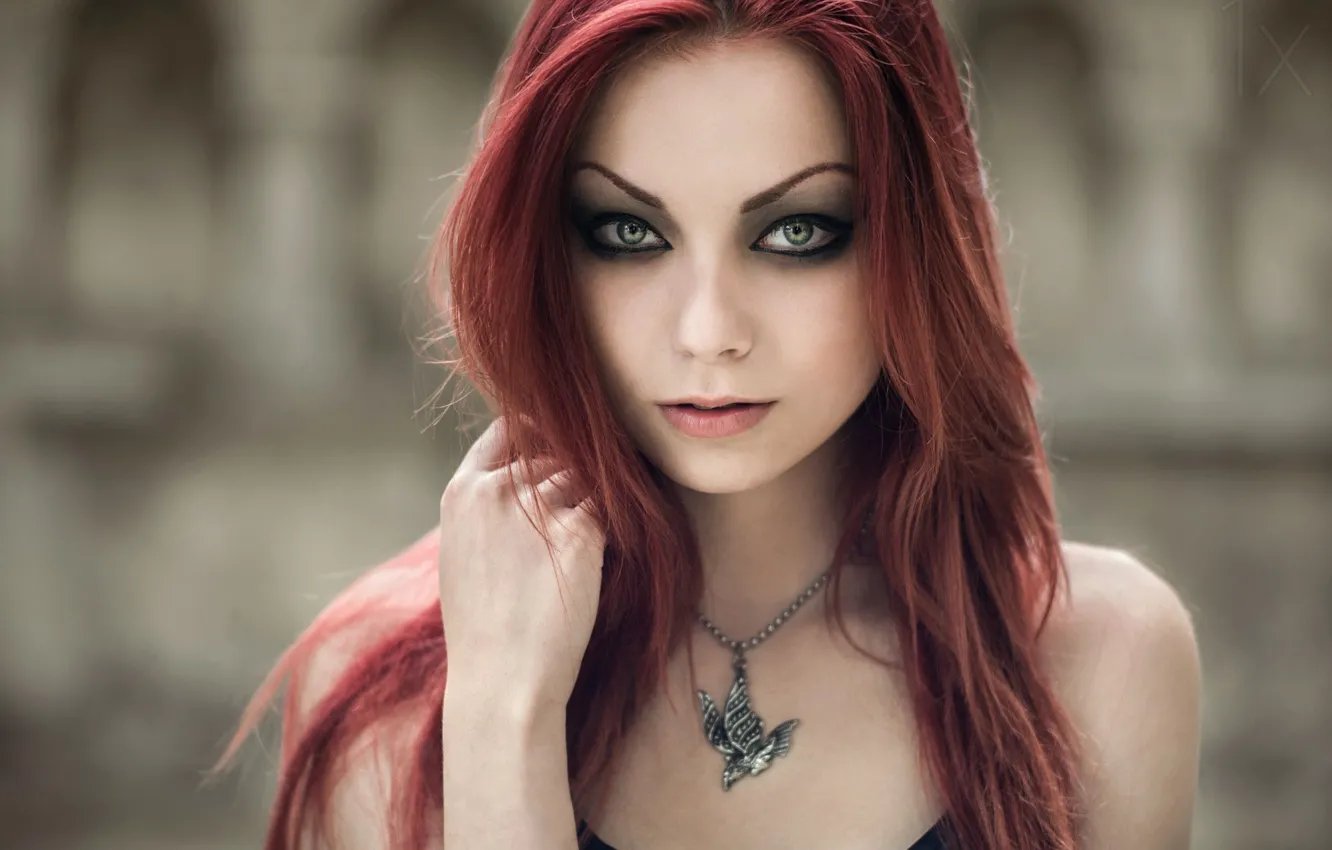Wallpaper girl, red, Darya Goncharova, Riya Albert, Daria Goncharova ...