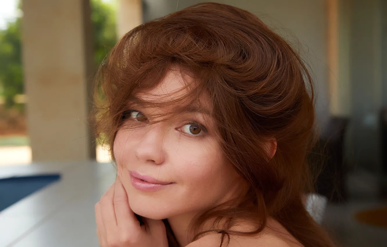 Wallpaper look, face, smile, hair, brown hair, brown eyes, Nedda A for ...