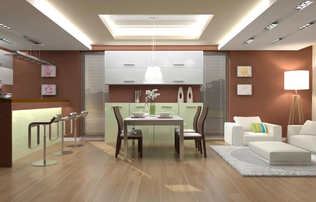 Wallpaper design, table, sofa, interior, chair, chair, living room for ...