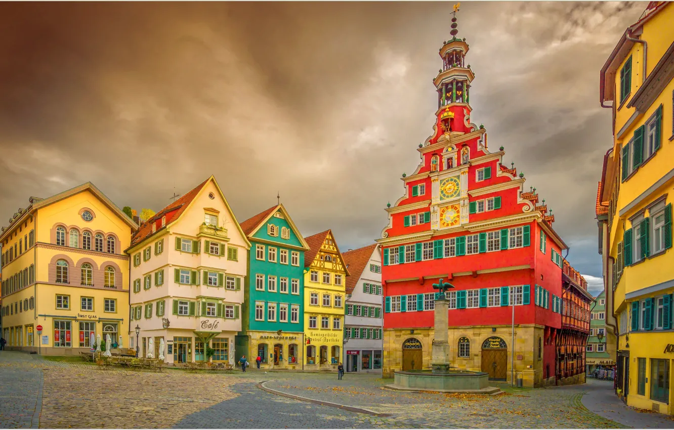 Wallpaper Germany, area, town hall, Esslingen am Neckar for mobile and ...
