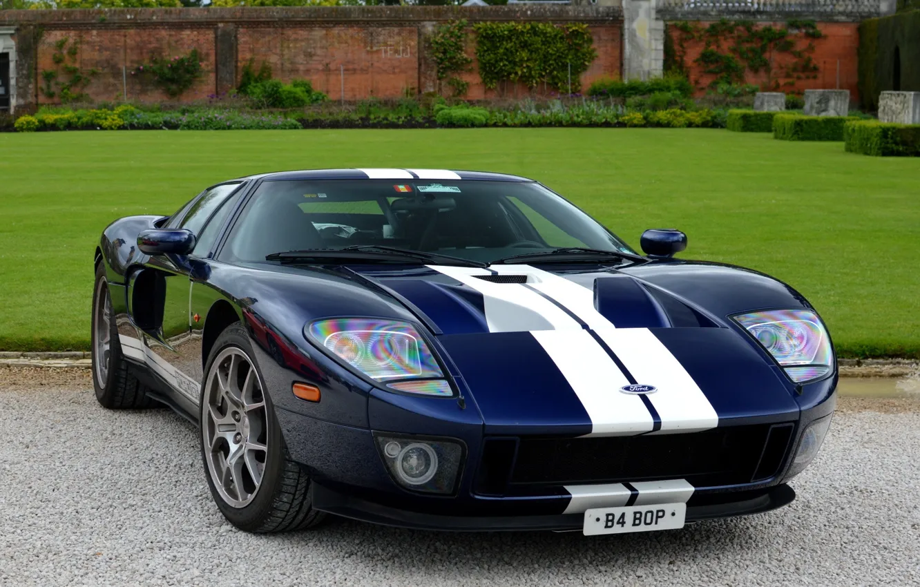 Wallpaper Ford, Blue, White, Stripes, gt for mobile and desktop ...
