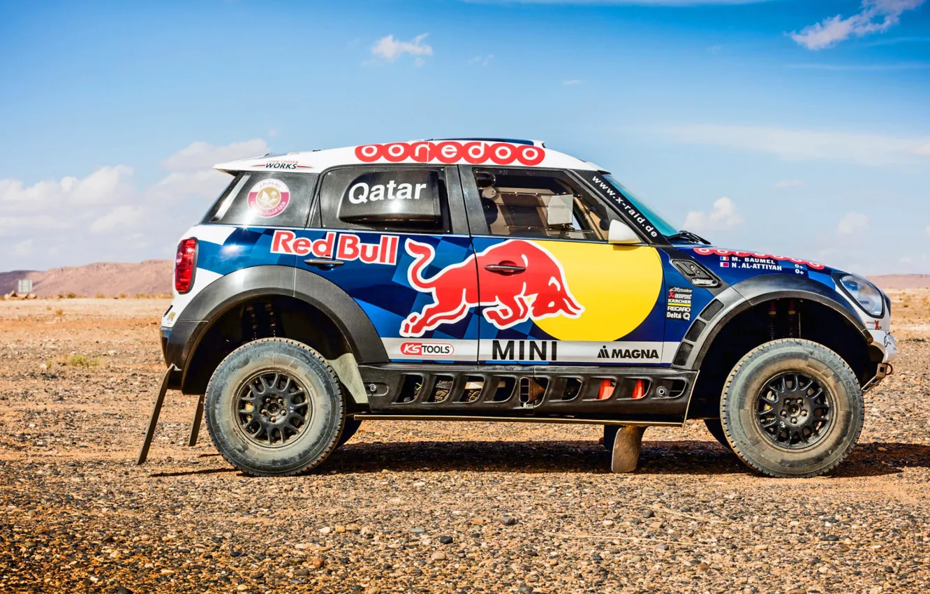 Wallpaper sand, blue, race, sport, speed, Mini, Mini Cooper, Red Bull ...