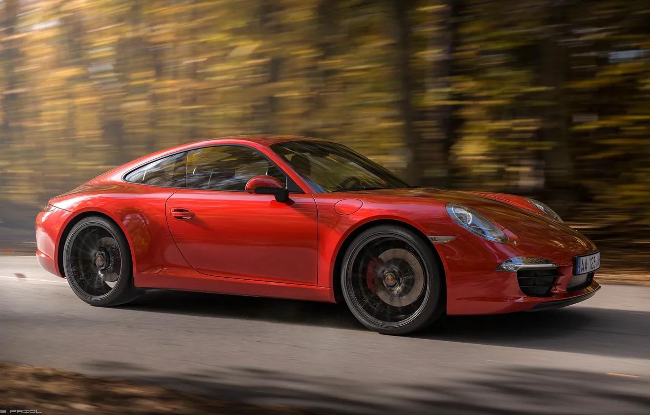 Wallpaper Red, Auto, Road, Porsche, Machine, Render, Carrera, Rendering ...