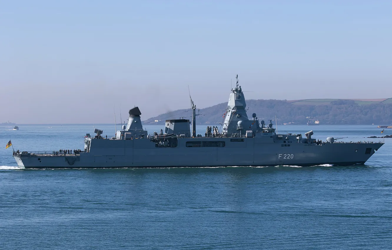 Wallpaper frigate, The German Navy, 2025, FGS Hamburg for mobile and ...